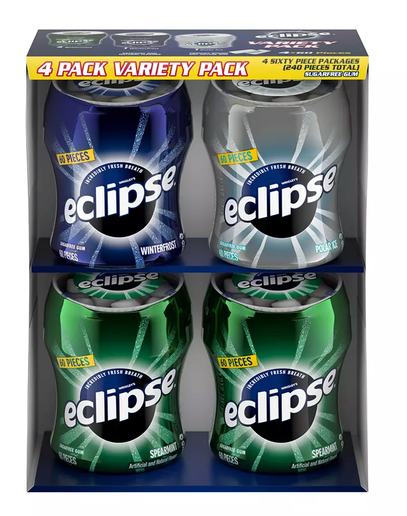 Eclipse Sugar-Free Gum Bottles, Vairety Pack , 4 x 60 ct — Goisco.com