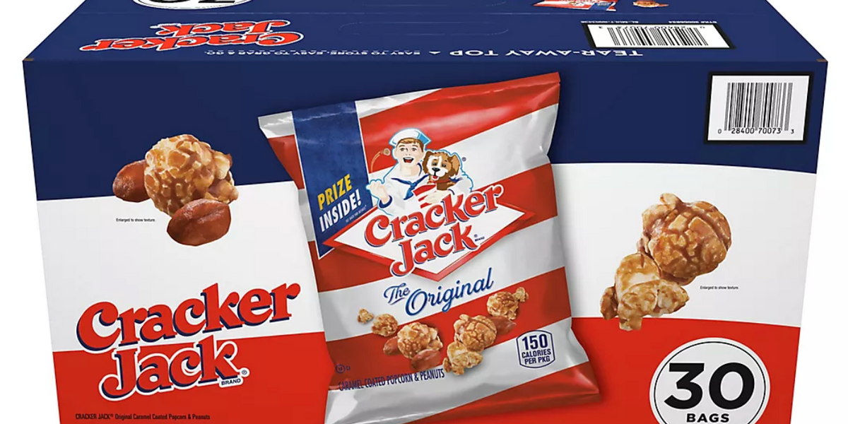 Cracker Jack Original Caramel Coated Popcorn & Peanuts Snacks, 30-Pack ...