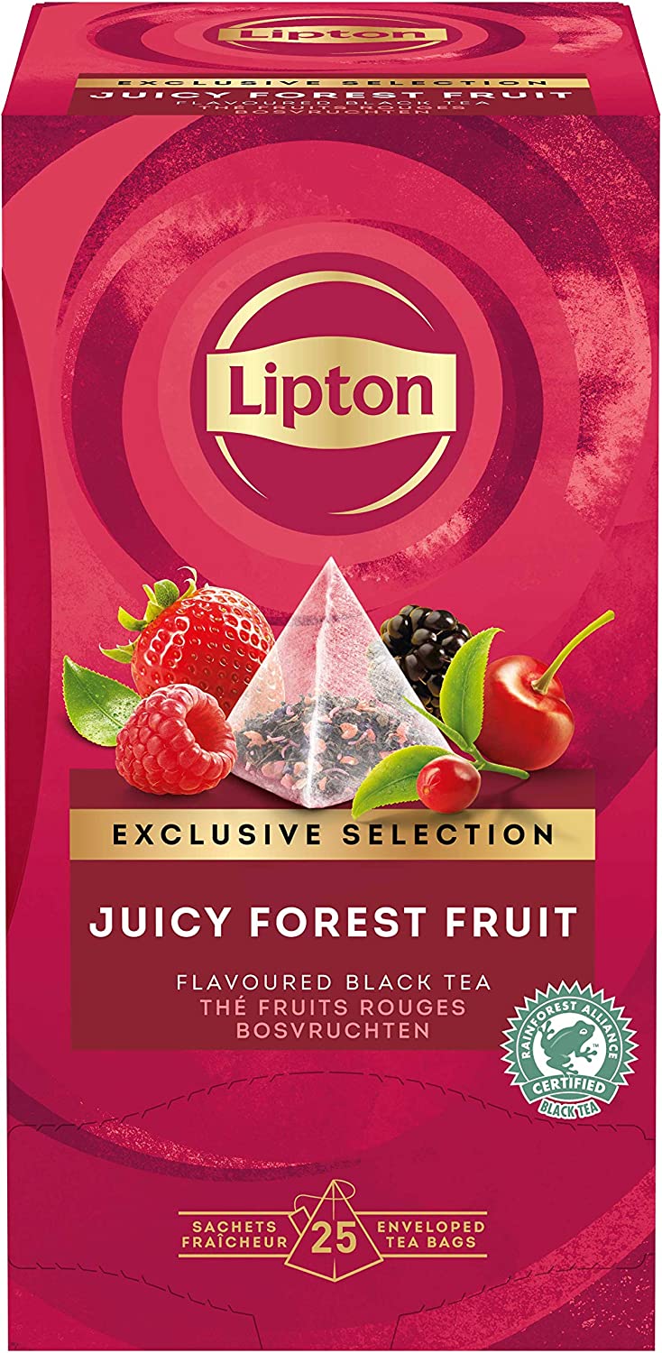 Lipton Forest Fruit Black Tea Pyramid Bags , 25 ct — Goisco.com