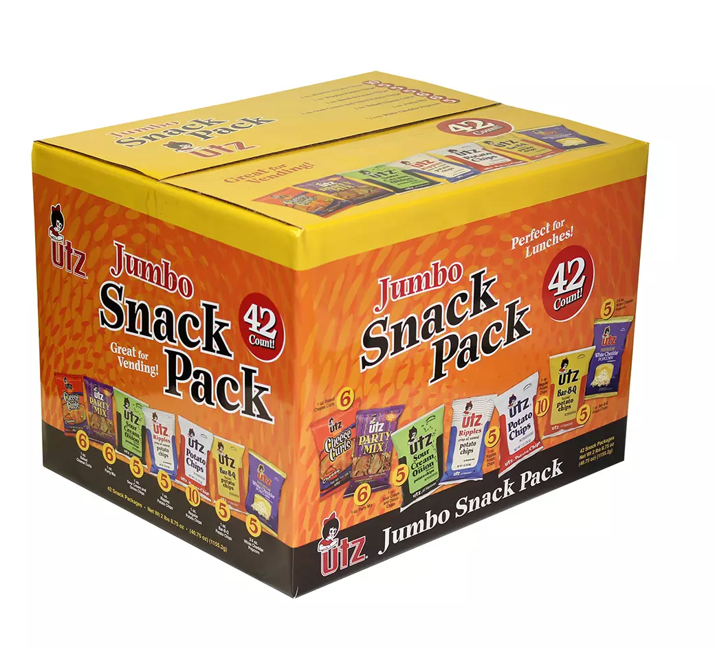 UTZ Jumbo Snack Pack, Variety Pack , 42 ct — Goisco.com