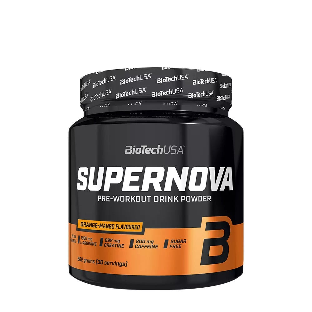 BiotechUSA Supernova, Sugar Free Pre-Workout Powder, Orange-Mango Flav ...