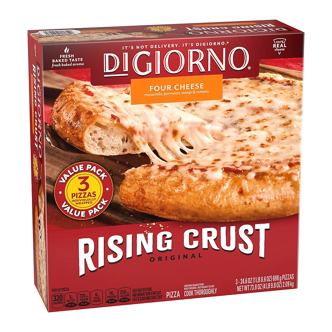 DiGiorno Rising Crust Cheese Pizza, 3 x 24.7 oz — Goisco.com