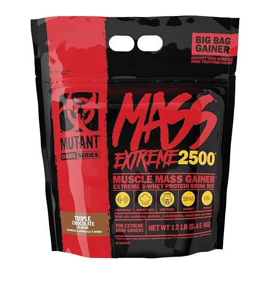 Mutant Mass Extreme 2500 Muscle Mass Gainer Protein Drink Mix, Triple ...
