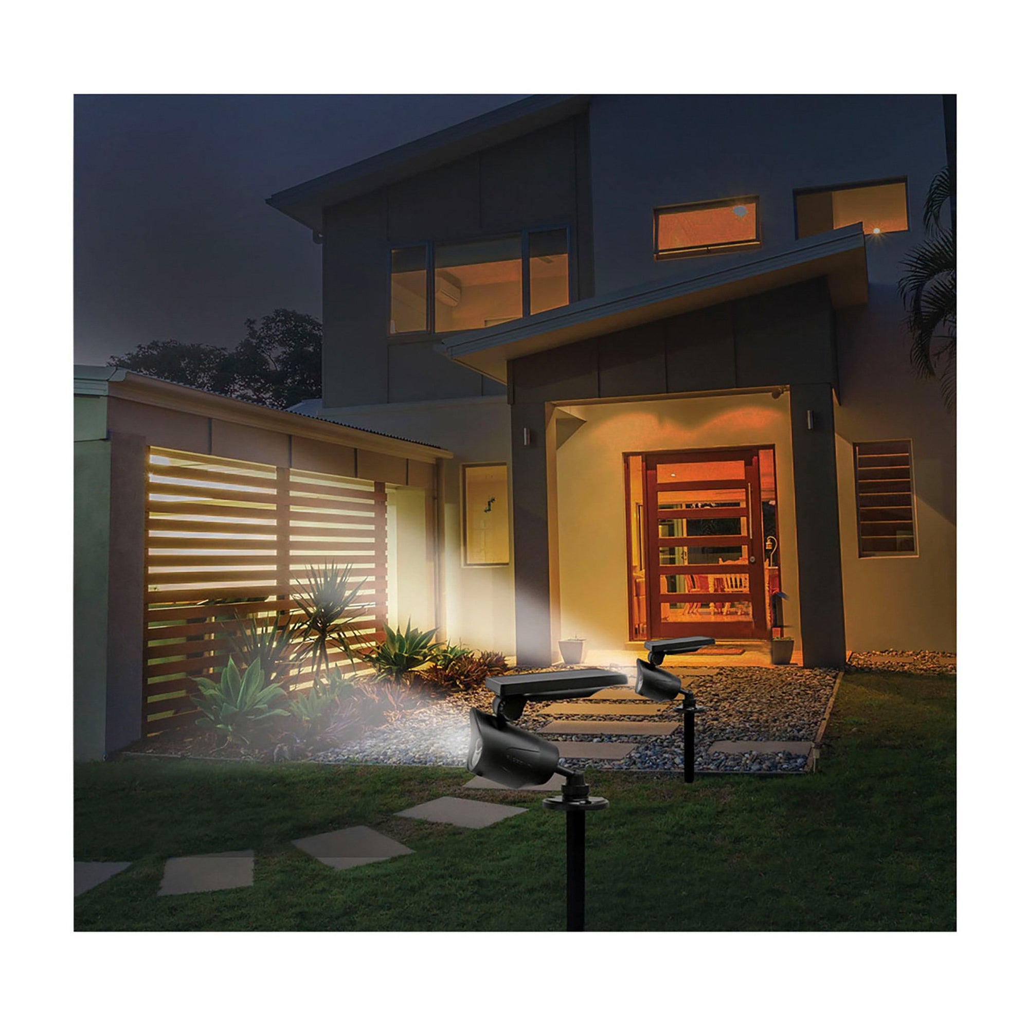 Farpoint Motion and Light Sensor Activated Solar Night Beam Spotlight ...