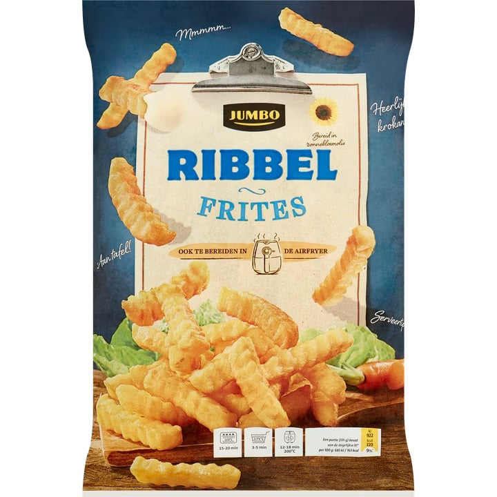 Jumbo Frozen Ribbel Fries, 1000 gr — Goisco.com