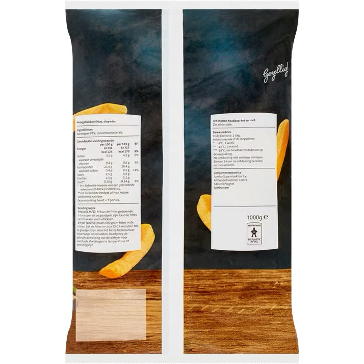 Jumbo Frozen Patat Fries, 1 kg, 1000 gr — Goisco.com