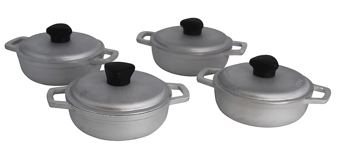Imusa 4-Piece Mini Caldero Set with Lids, 4 pcs — Goisco.com