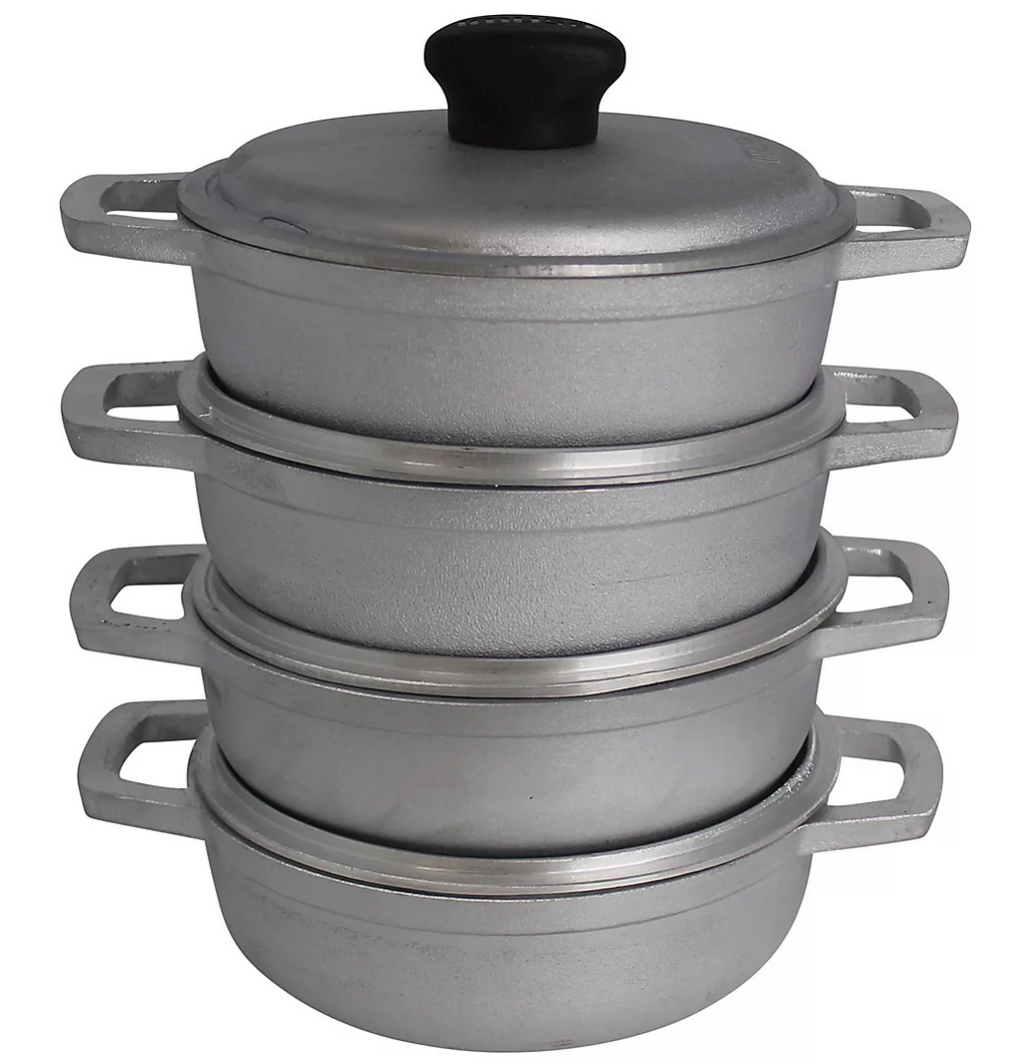 Imusa 4-Piece Mini Caldero Set with Lids, 4 pcs — Goisco.com