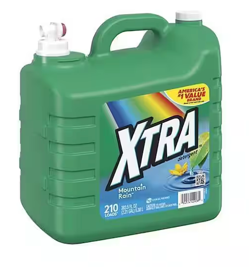 Xtra Mountain Rain, 210 Loads Liquid Laundry Detergent, 283.5 oz ...