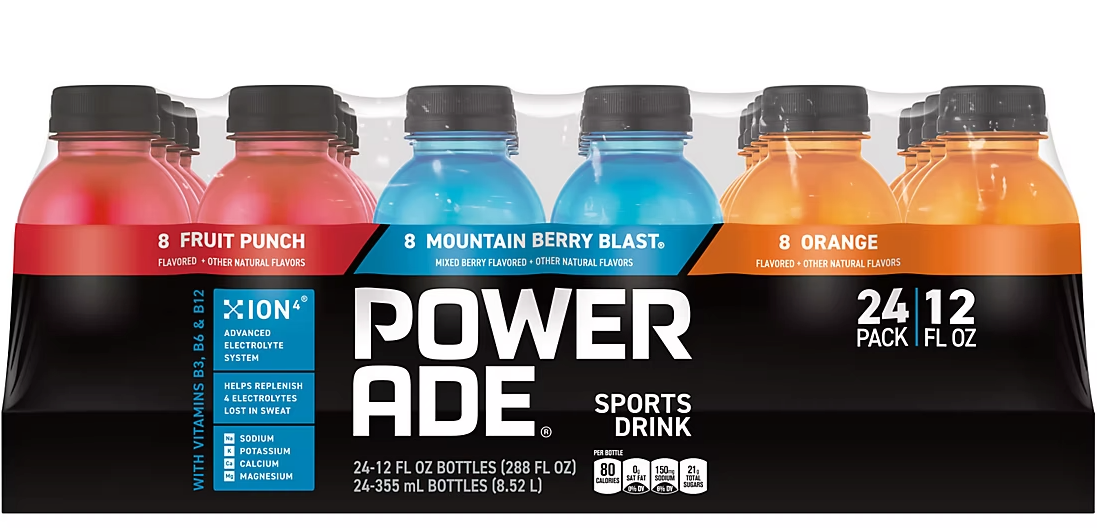 Powerade Sports Drink Variety Pack, 24-Pack, 24 x 12 oz — Goisco.com