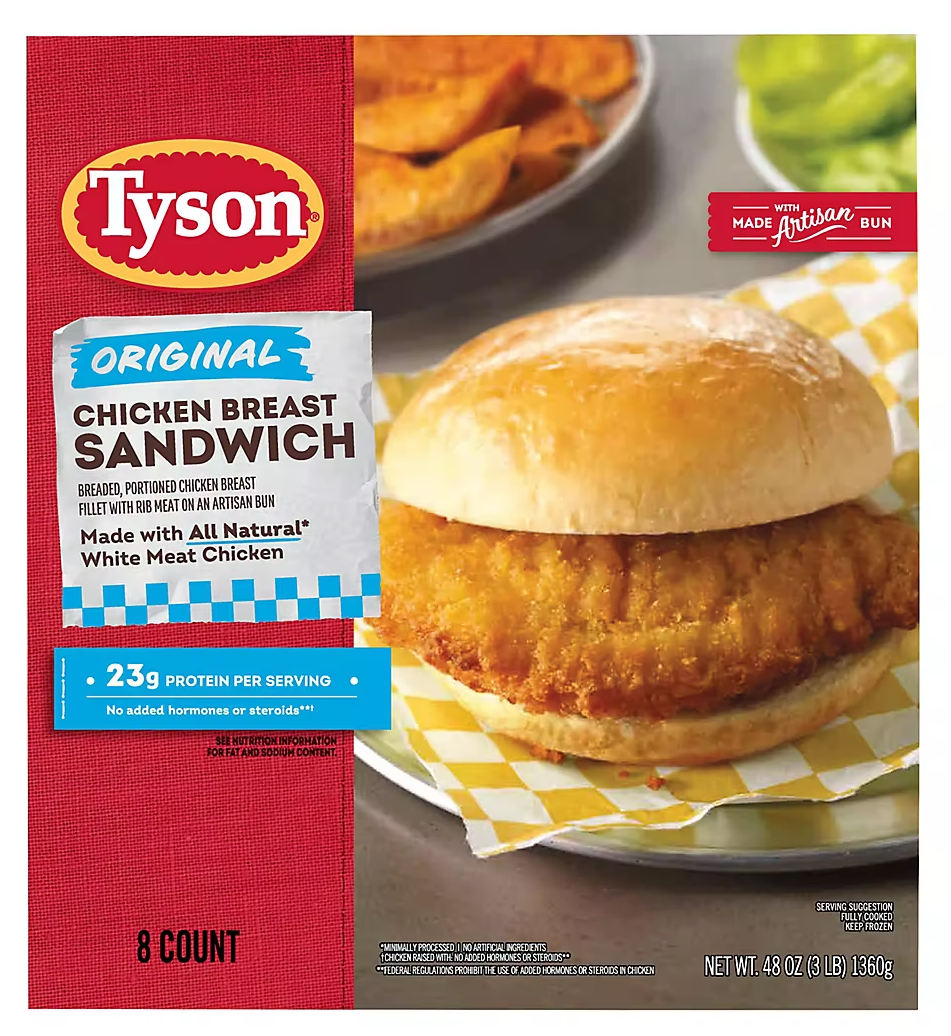 Tyson Chicken Breast Sandwiches, 8 ct — Goisco.com