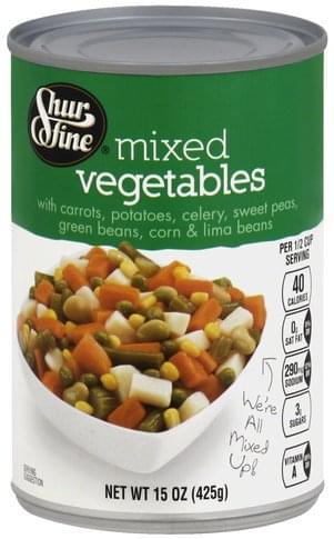 Shurfine Mixed Vegetables, 425 gr (15 oz) — Goisco.com