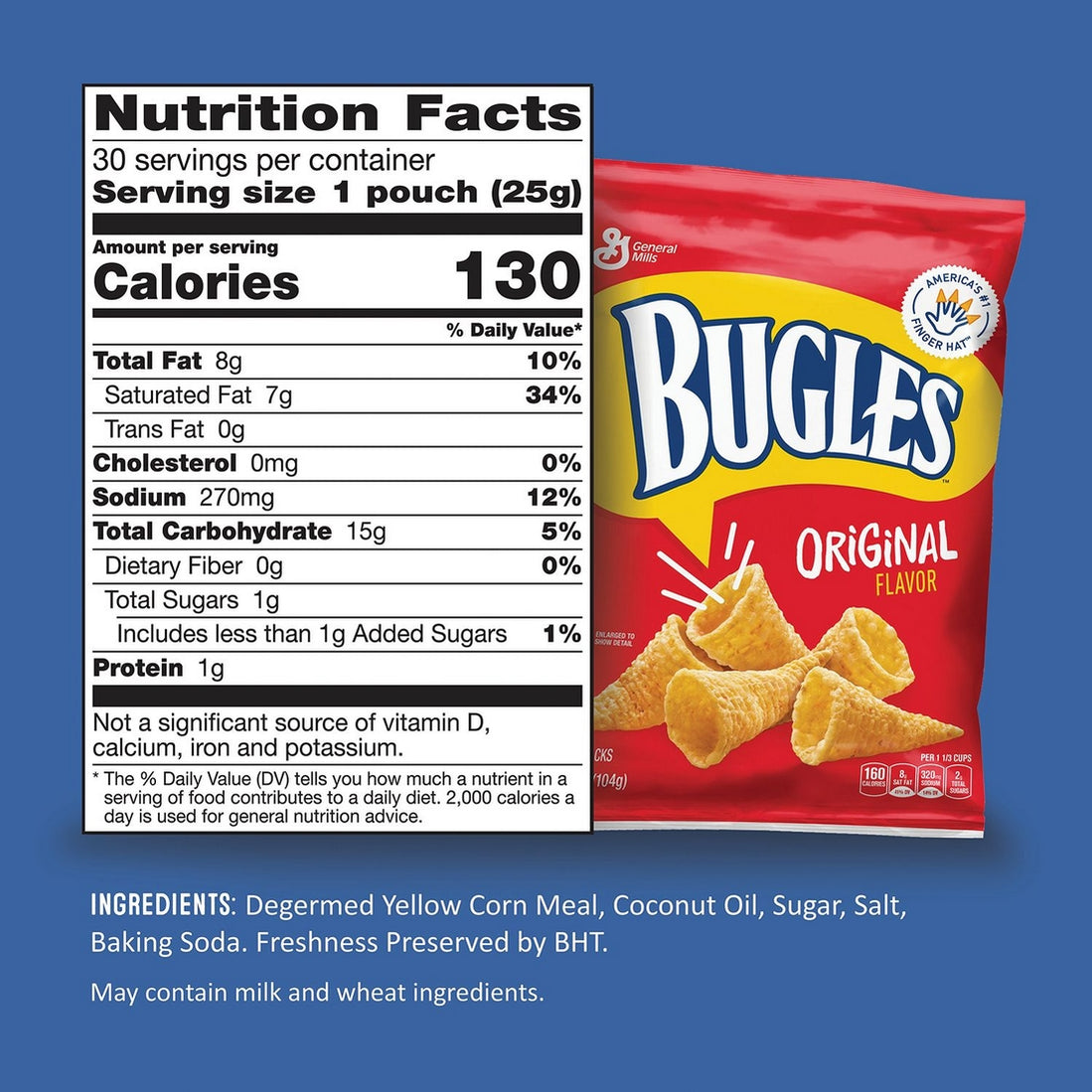 Bugles Original Flavor Corn Snacks, Value Pack, 30 ct — Goisco.com