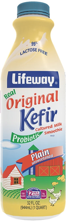 Lifeway Real Original Kefir Cultured Milk Smoothie, Plain Unsweetened ...