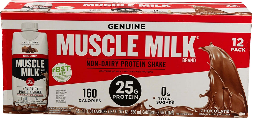 Muscle Milk RTD Chocolate Non-Dairy Protein Shake, 12 x 330 ml — Goisco.com