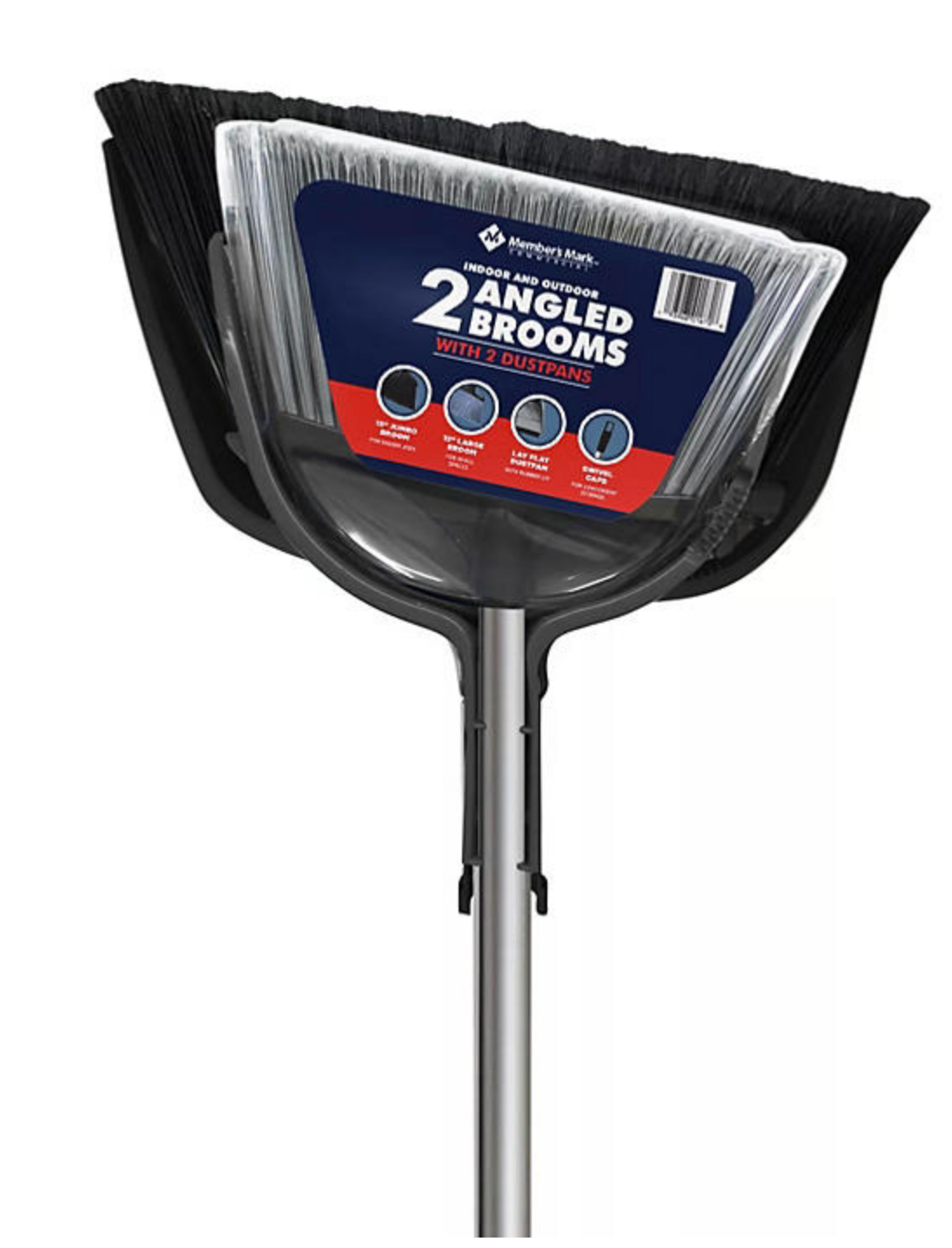 Member's Mark Commercial Indoor & Outdoor Angle Brooms Set , 4 pcs — Goisco.com