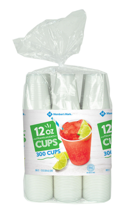 Member's Mark Translucent Plastic Cups , 300 x 12 oz — Goisco.com