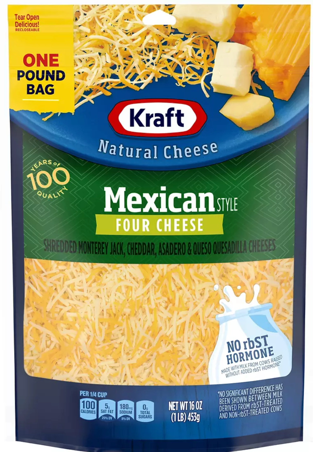 Kraft Shredded Mexican Style Four Cheese, 2-Pack, 2 x 16 oz — Goisco.com