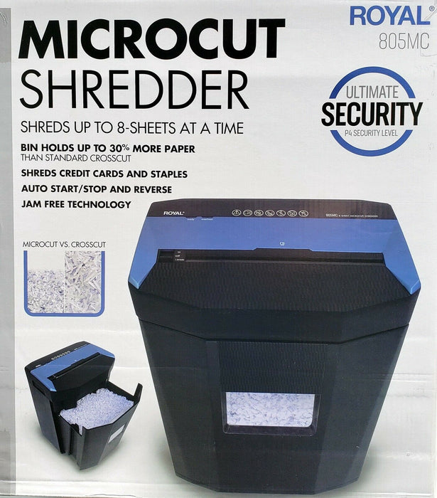 Royal 805MC 8-Sheet Microcut Shredder, 1 ct — Goisco.com