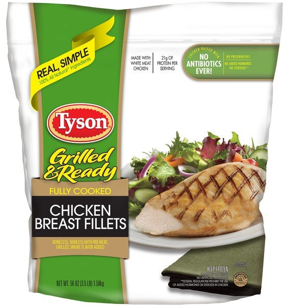 Tyson Grilled & Ready Chicken Breast Fillets, 1.59 kg — Goisco.com