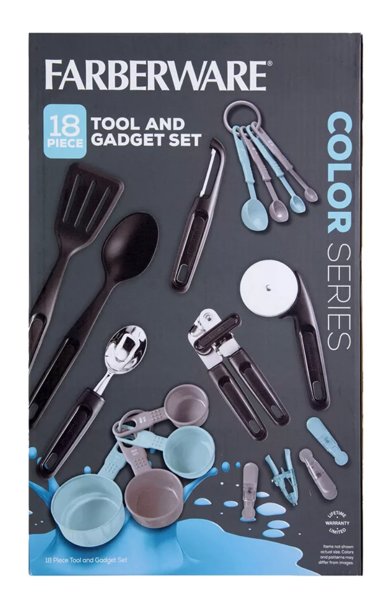 Farberware Color Series Cooking Tools & Gadgets Box Set , 18 pcs ...