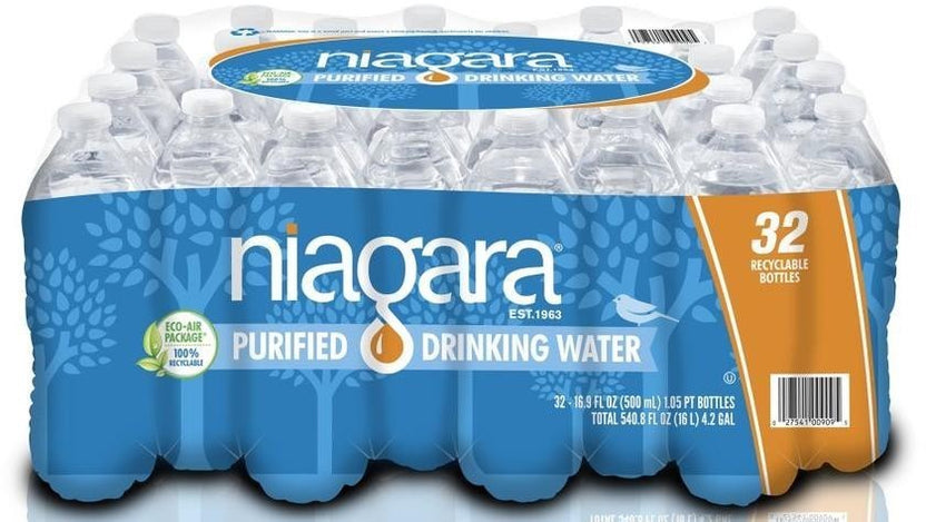 Niagara Purified Drinking Water Bottles, 32 x 500 ml — Goisco.com