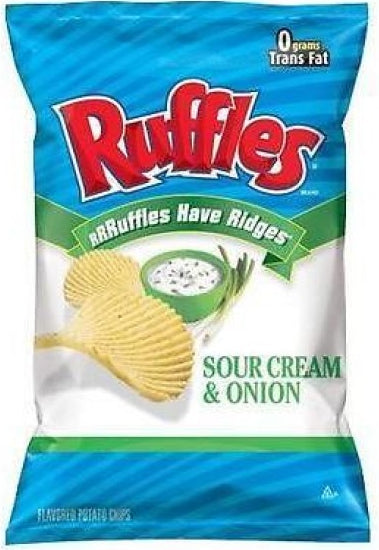 Ruffles Sour Cream & Onion Flavored Potato Chips, 6.5 oz — Goisco.com