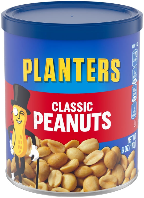 Planters Classic Peanuts Can, 170 gr (6 oz) — Goisco.com