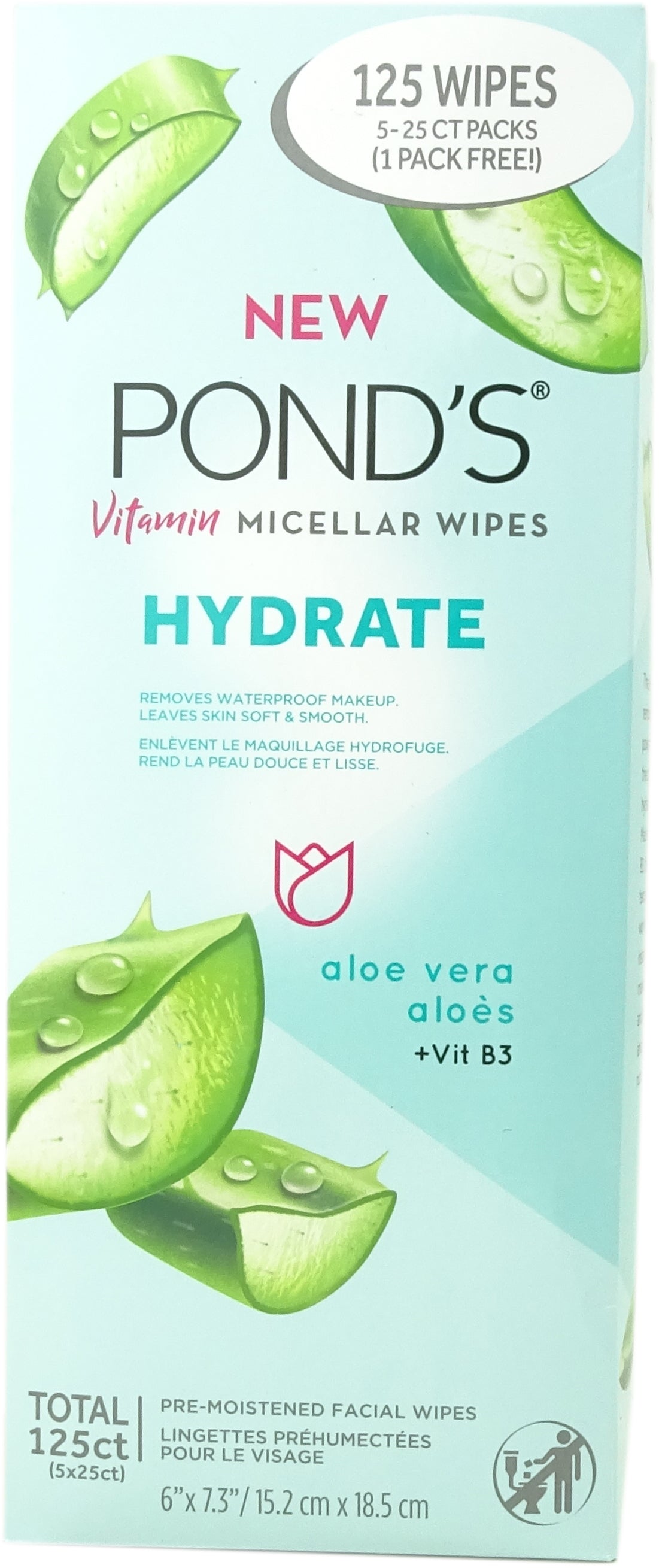 Pond's Facial Wipes, 125 ct — Goisco.com