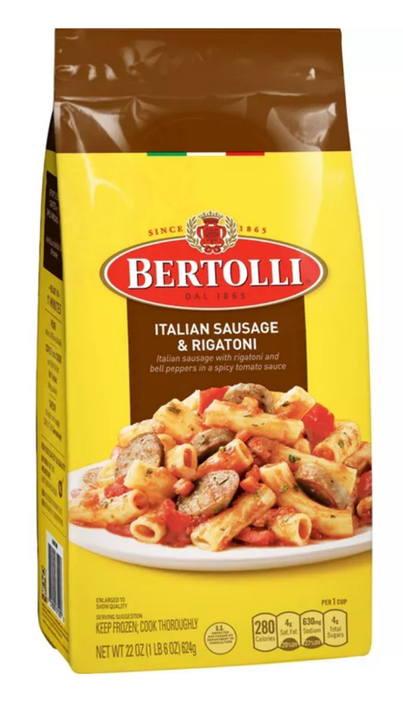 Bertolli Frozen Italian Sausage & Rigatoni Dinner , 22 oz — Goisco.com