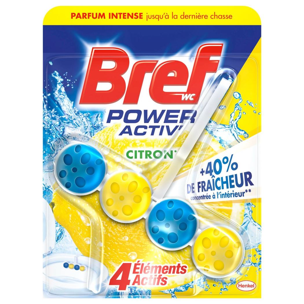 Bref WC Power Activ Toilet Bowl Cleaner, Citron, 50 g — Goisco.com