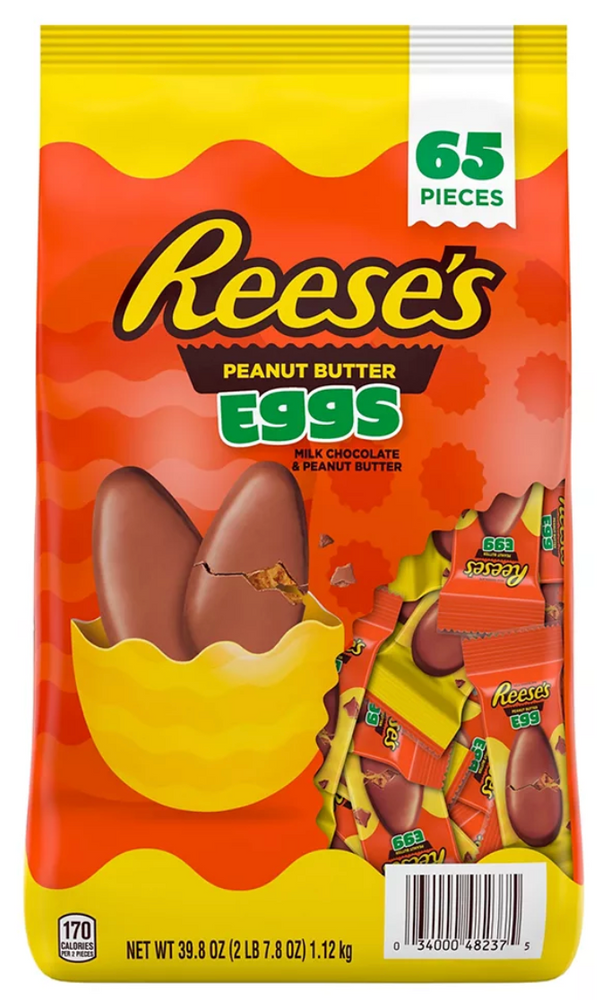 Reese's Milk Chocolate Peanut Butter Eggs Candy Bag , 65 ct — Goisco.com