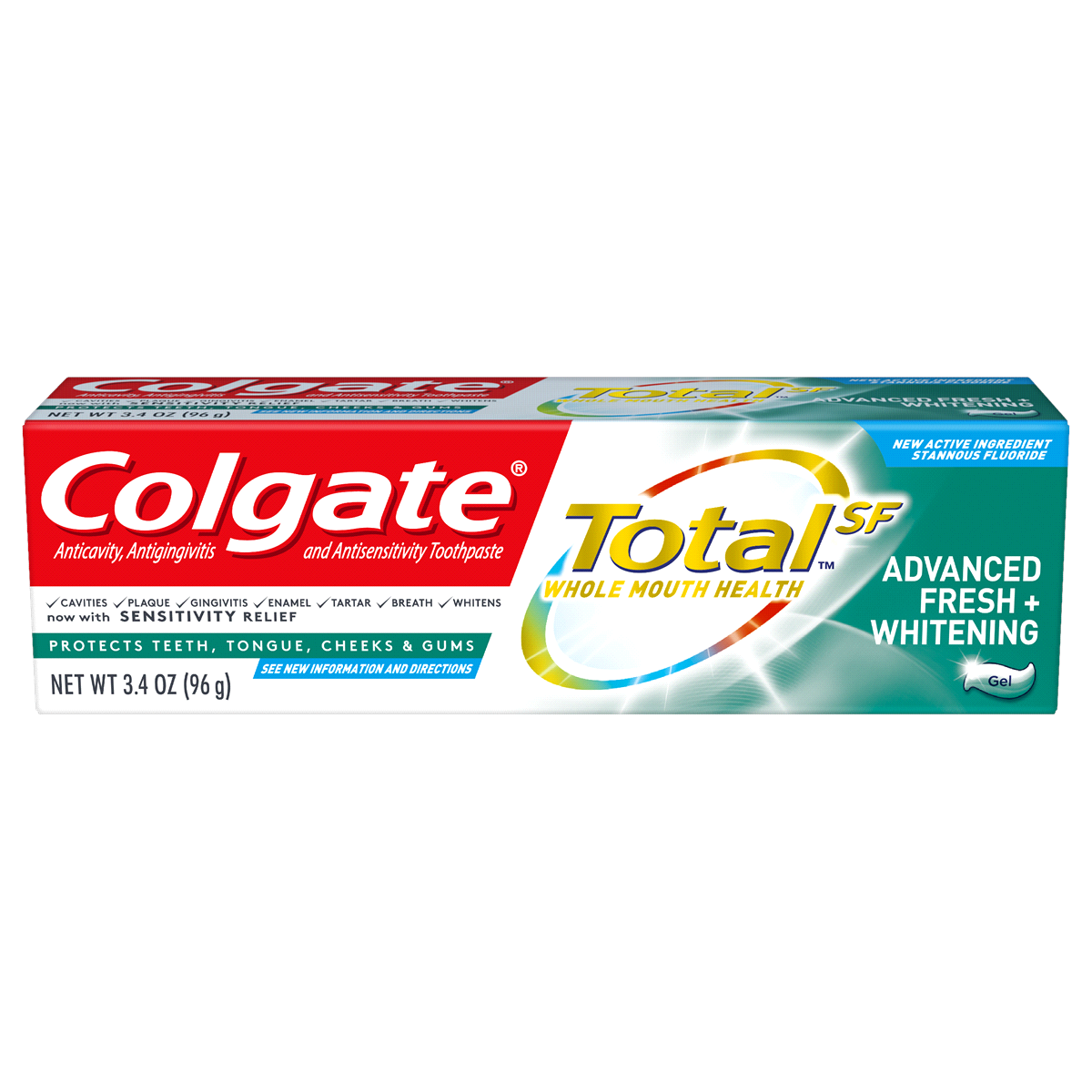 Colgate Total Advanced Fresh + Whitening Toothpaste, 3.4 oz — Goisco.com