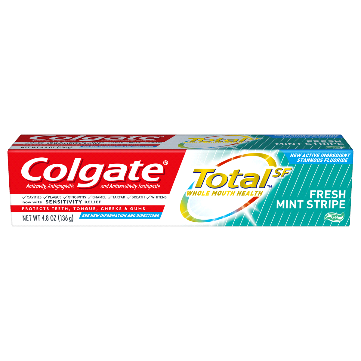 Colgate Total Fresh Mint Stripe Toothpaste, 4.8 oz — Goisco.com