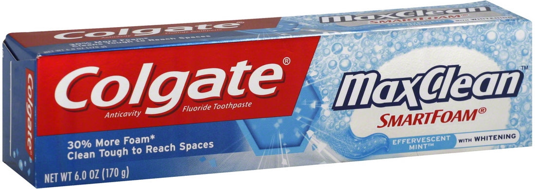 Colgate Toothpaste, Max Clean, Smartfoam , 6 oz — Goisco.com