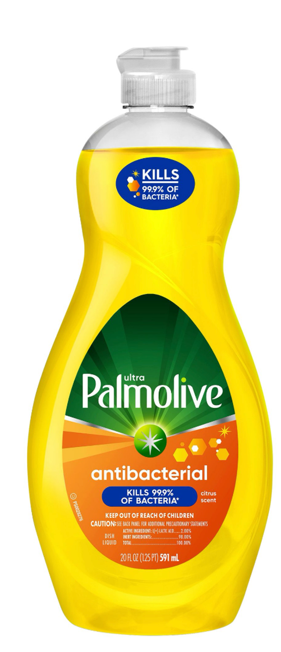 Palmolive Ultra Antibacterial Dishwashing Liquid Soap, Citrus Lemon Sc ...