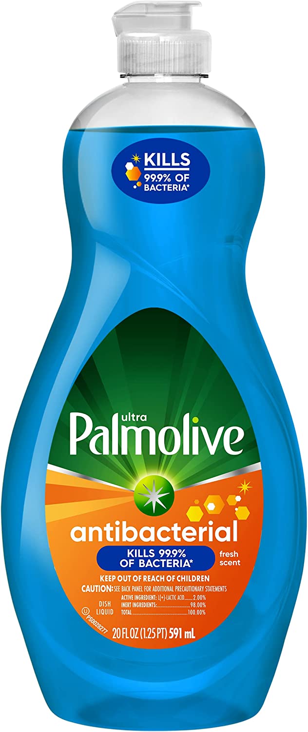 Palmolive Ultra Antibacterial Dishwashing Liquid Soap, Fresh Scent , 2 ...