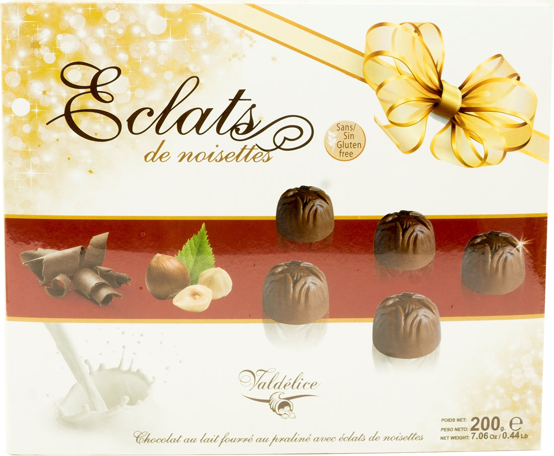 Valdelice Hazelnut Flakes Chocolates, 200 gr — Goisco.com