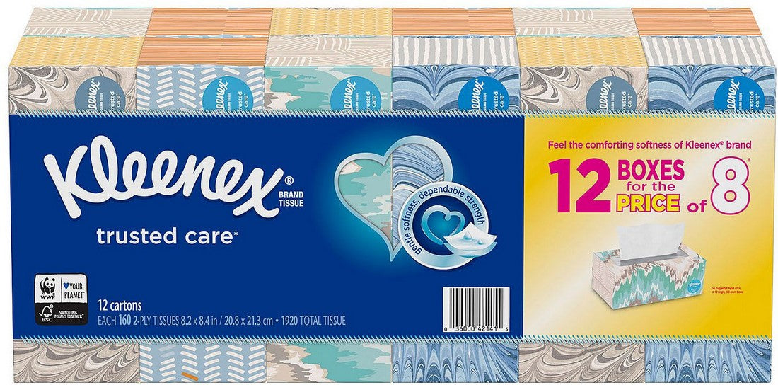 Kleenex Facial Tissue Value Pack, 12 packs — Goisco.com