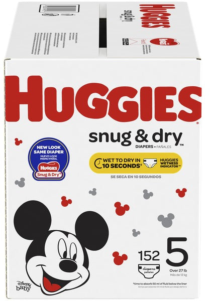 Huggies Snug & Dry Disney Baby Diapers, Size 5, 152 ct — Goisco.com