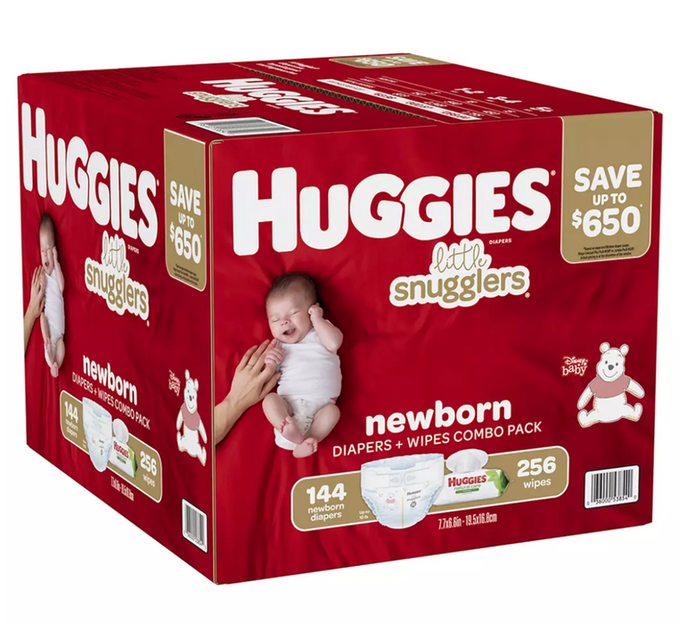 Huggies Little Snugglers Baby Diapers, New Born, Size N , 144 ct — Goisco.com