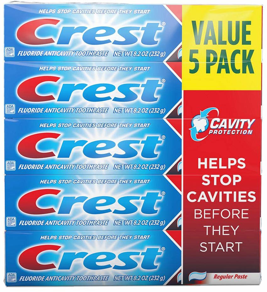 Crest Cavity Protection Toothpaste, Value Pack , 5 x 8.2 oz — Goisco.com