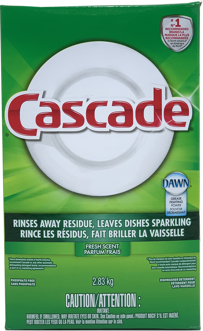Cascade Dishwashing Detergent Powder With Dawn, Fresh Scent, 2.83 kg ...