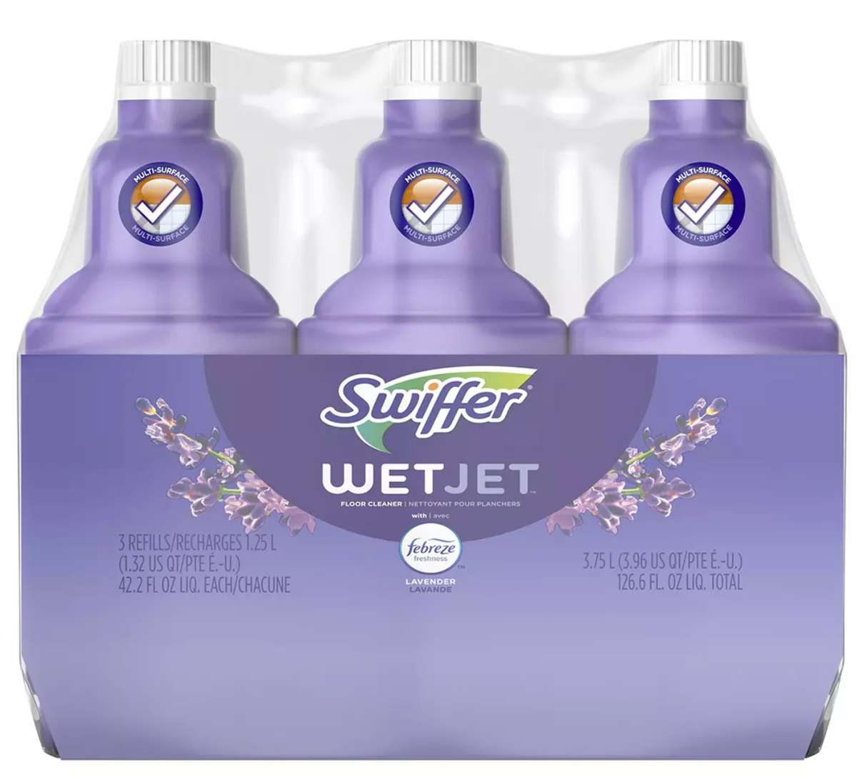 Swiffer Wet Jet Multi-Purpose Floor Cleaner Solution Liquid Refills, L ...