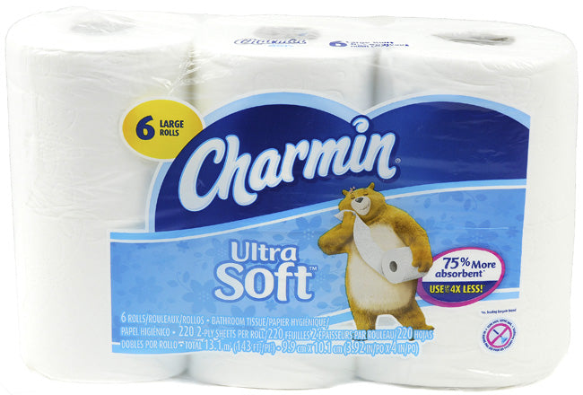 Charmin Ultra Soft Toilet Paper, 220 2-ply sheets, 6 rolls — Goisco.com