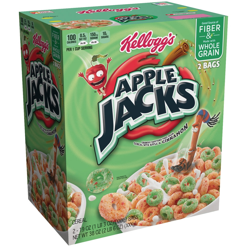 Kellogg's Apple Jacks, 2 bags - 19 oz — Goisco.com