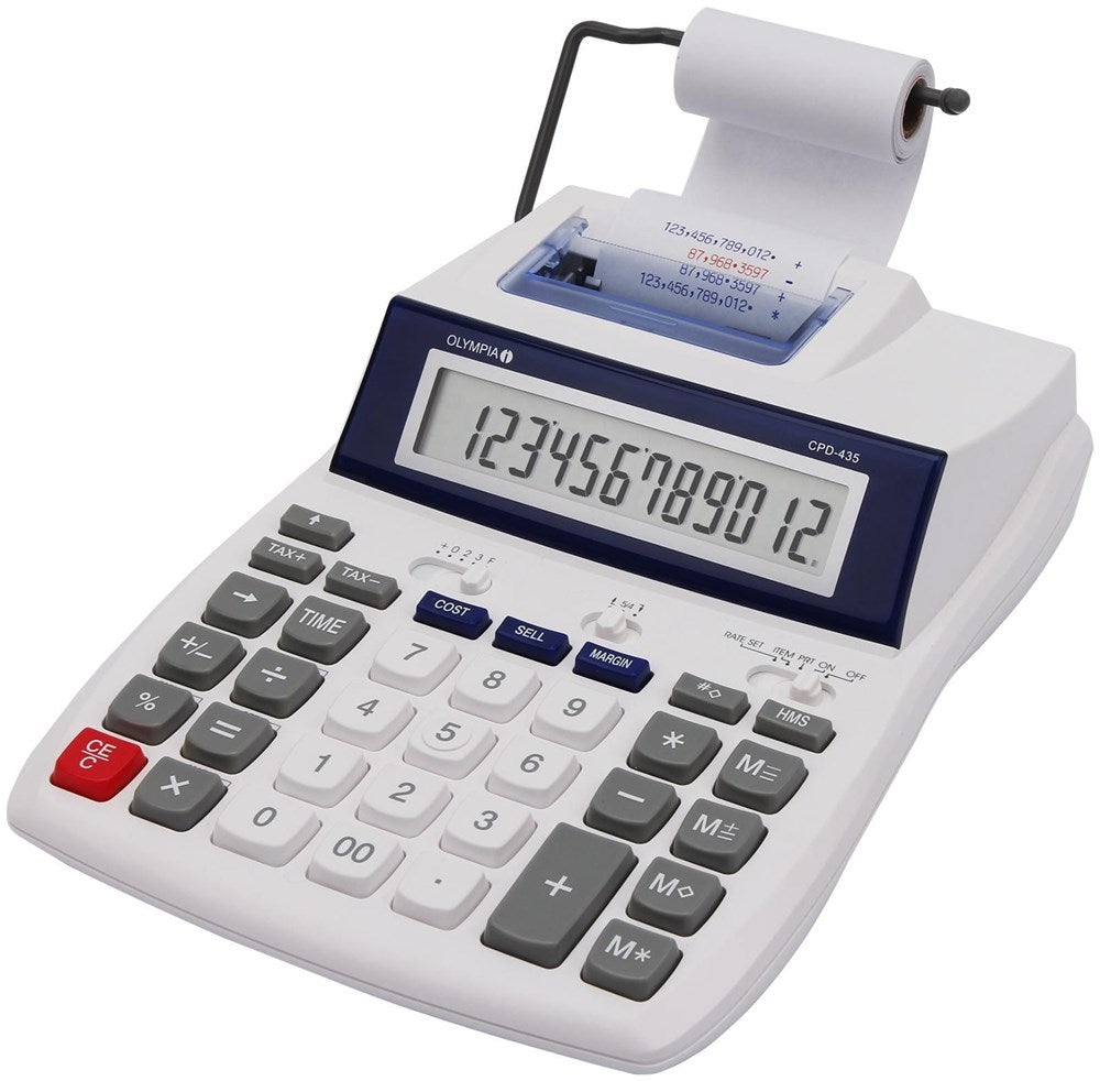 Olympia Calculator, 220V, Model# CPD435 — Goisco.com