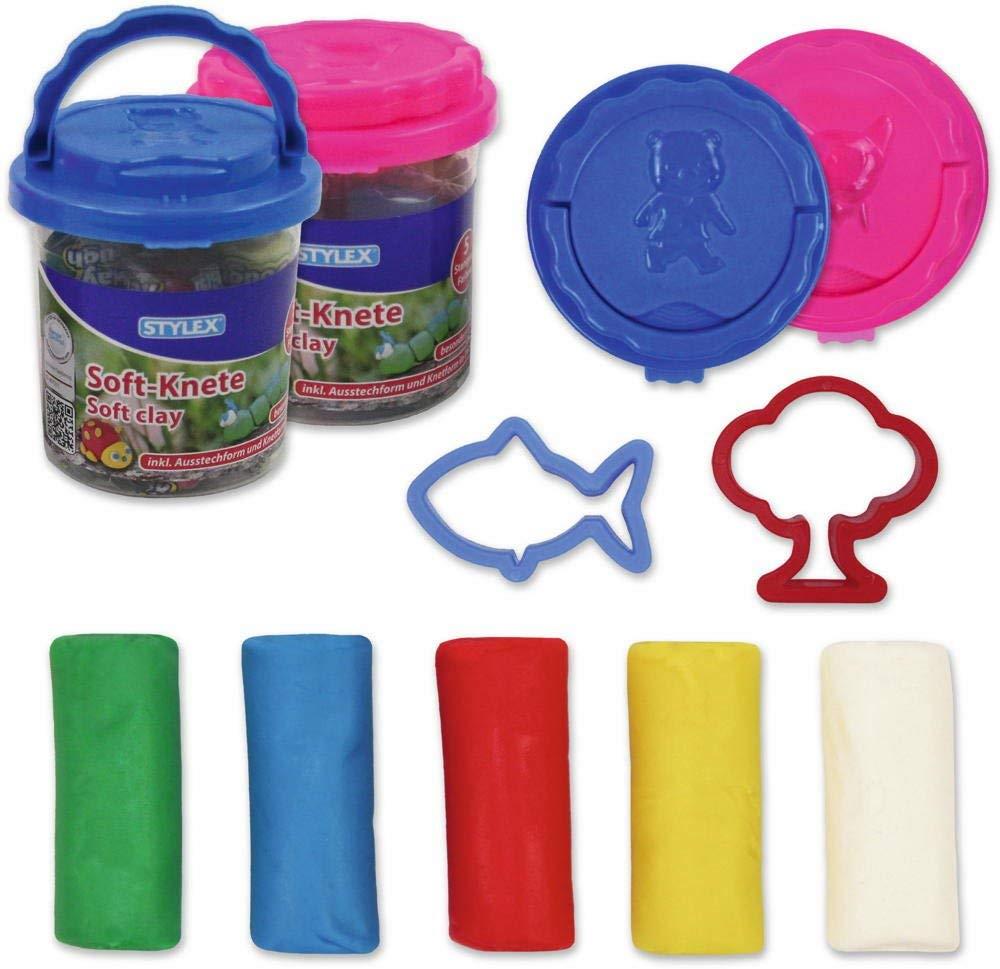Stylex Soft Clay Storage Box, including 5 bars of Soft Plasticine (Spe ...