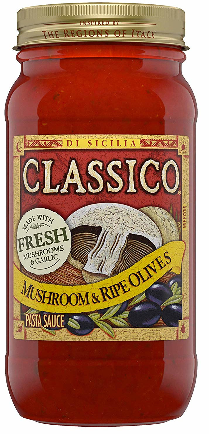 Classico Mushroom & Ripe Olives Pasta Sauce, 24 oz — Goisco.com