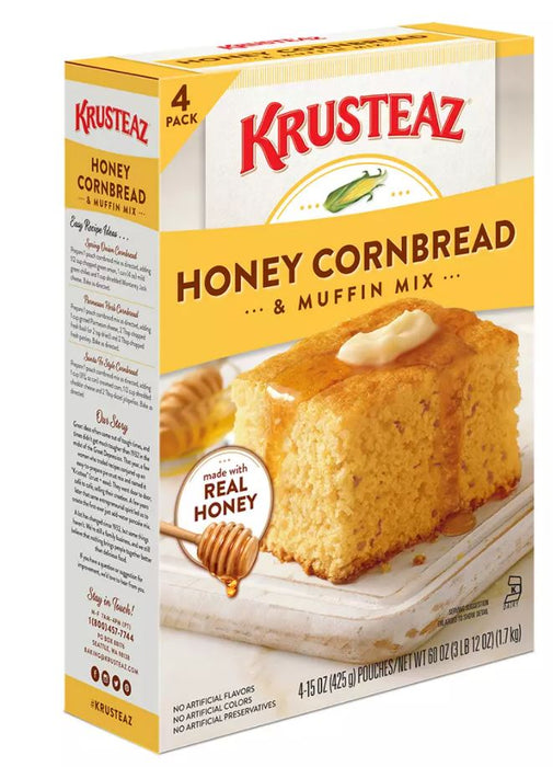 Krusteaz Natural Honey Cornbread and Muffin Mix, 60 oz — Goisco.com